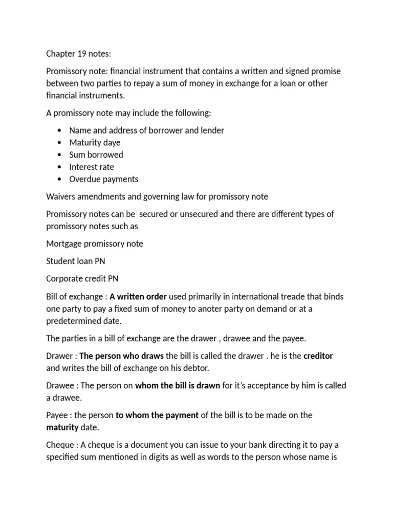 Promissory Note, Hundi, BOE | PDF