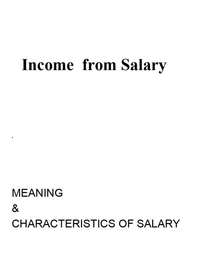 Income From Salary | PDF | Salary | Tax Deduction
