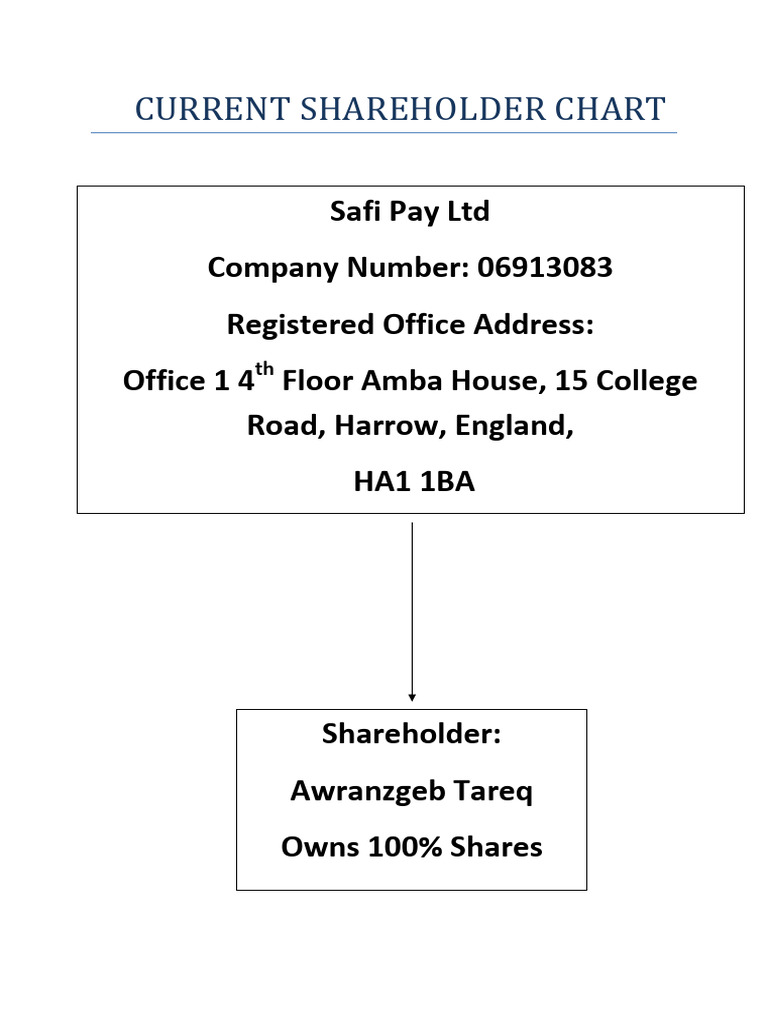 Safi Pay Current Shareholder Chart | PDF