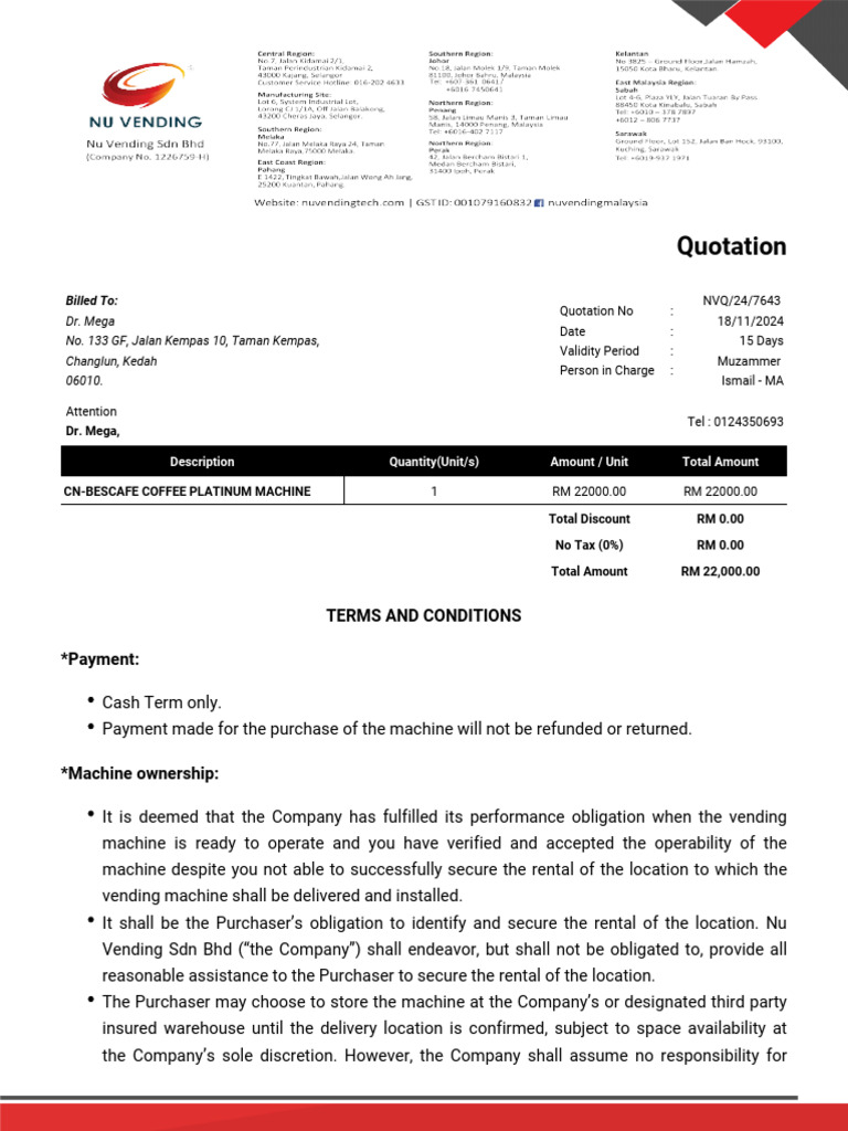 Quotation-sample | PDF | Damages