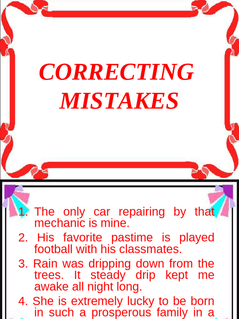 Correcting Mistakes | PDF