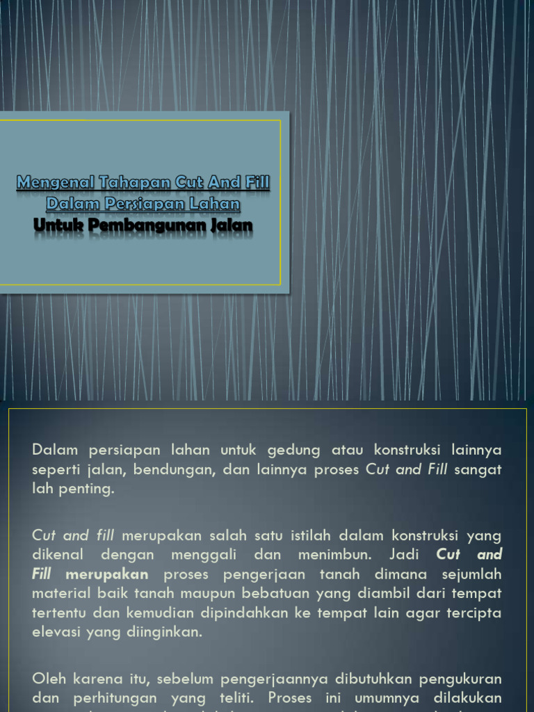 Pertemuan 16 - Metode Cut and Fill | PDF