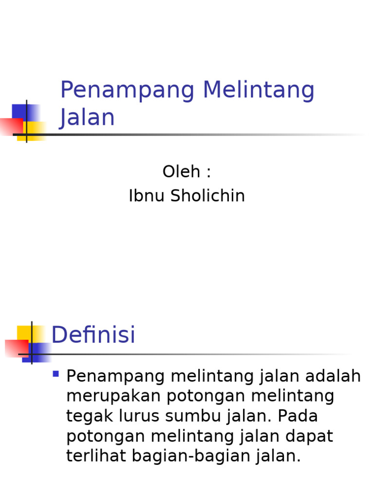 PGJ01 Penampang Melintang Jalan | PDF