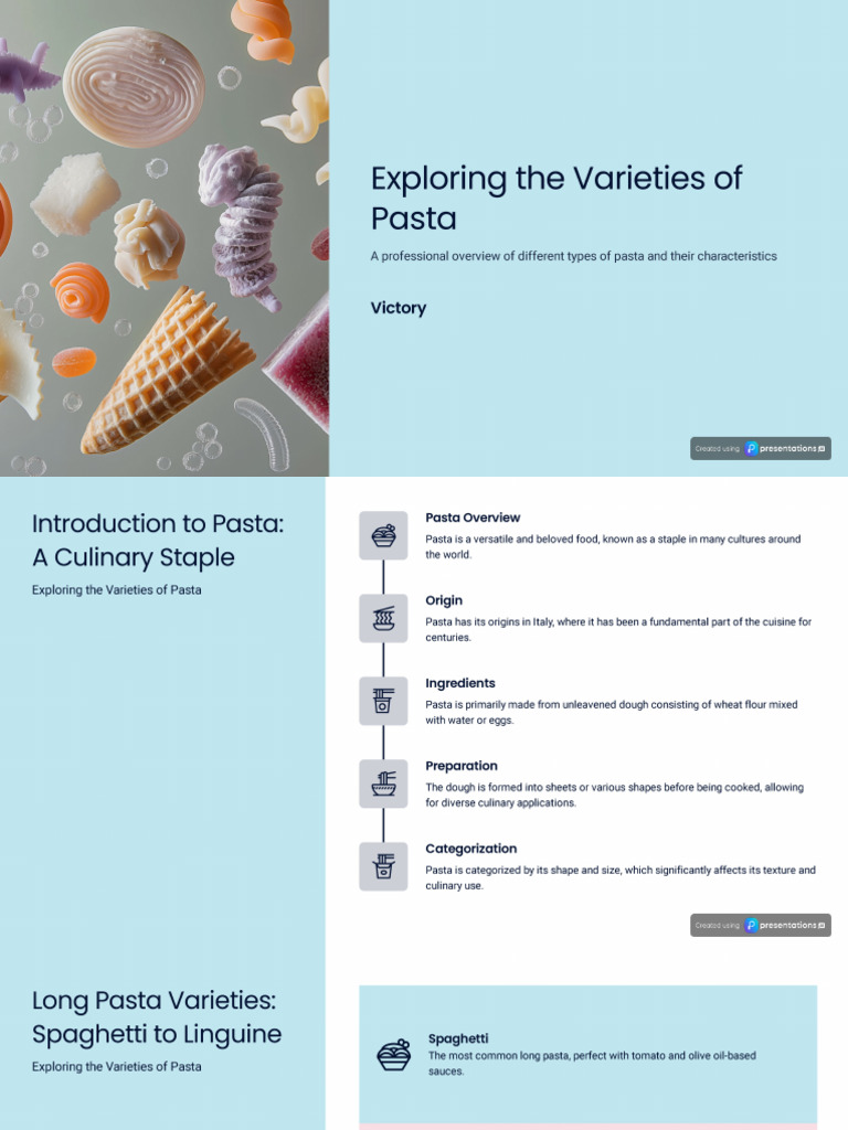 Types of Pasta | PDF