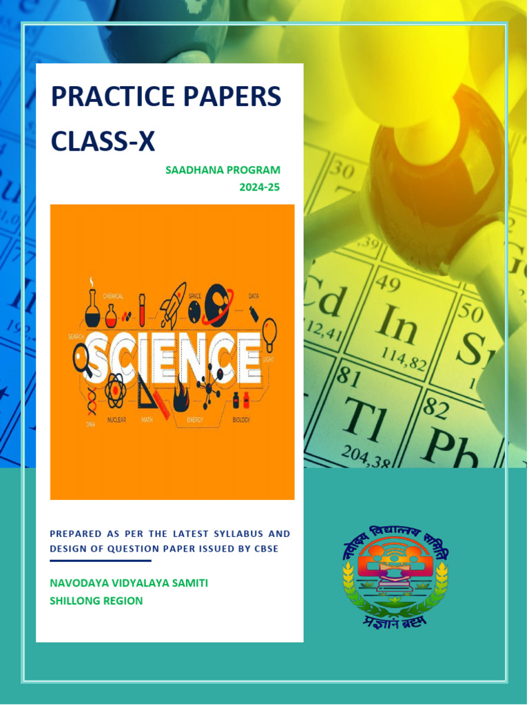 Science Practice Paper Class XTH | PDF | Ion | Ionic Bonding