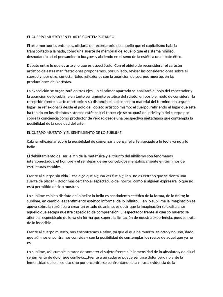 Ares Arte Mortuorio | PDF | Verdad | Estética
