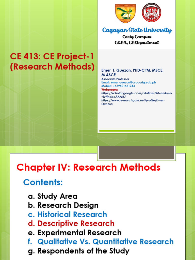 Chapter IV - Research Methods (Part 1) | PDF | Statistics | Sampling ...