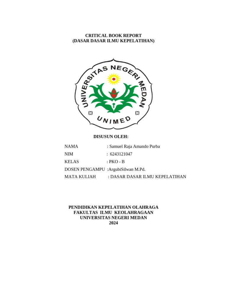 Cbr-Dasar-Dasar-Ilmu-Kepelatihan Samuel Raja | PDF