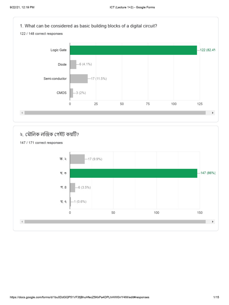 ICT (Lecture 1+2) - Google Forms | PDF