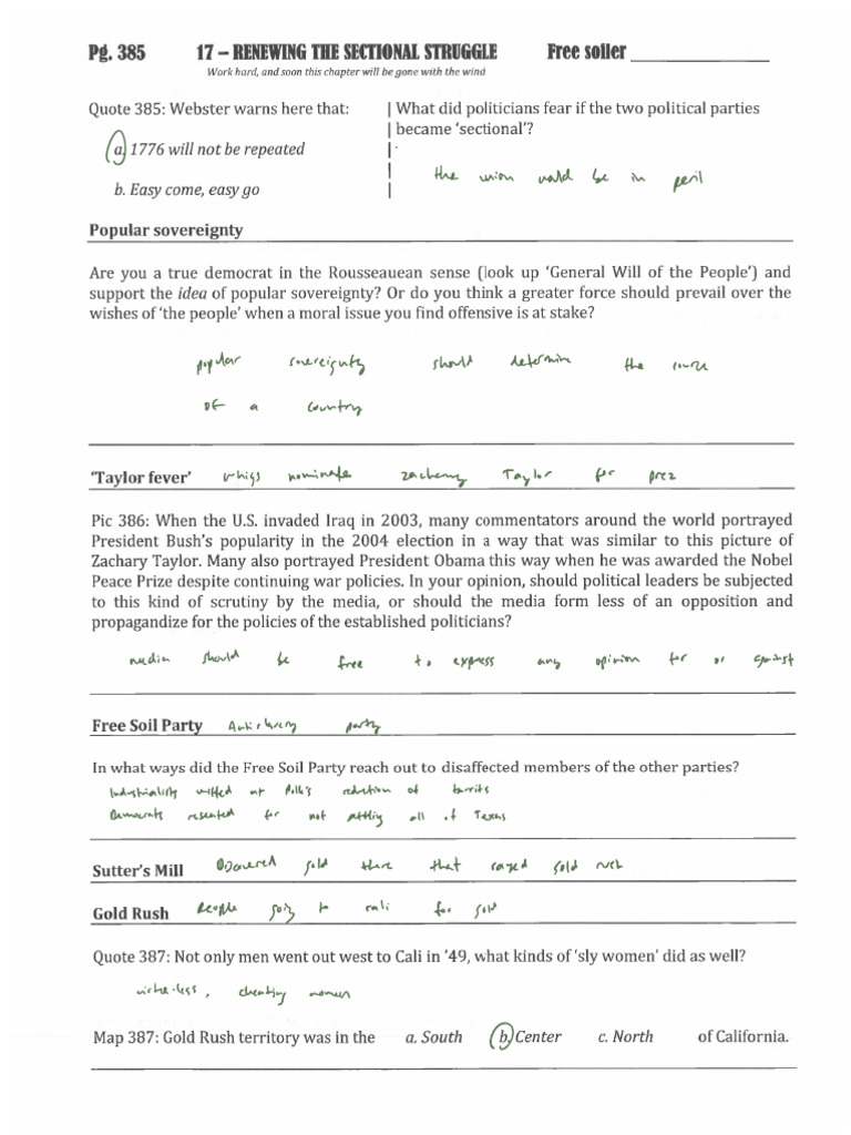 CH 17 Reading Guide | PDF | Politics Of The United States | American ...