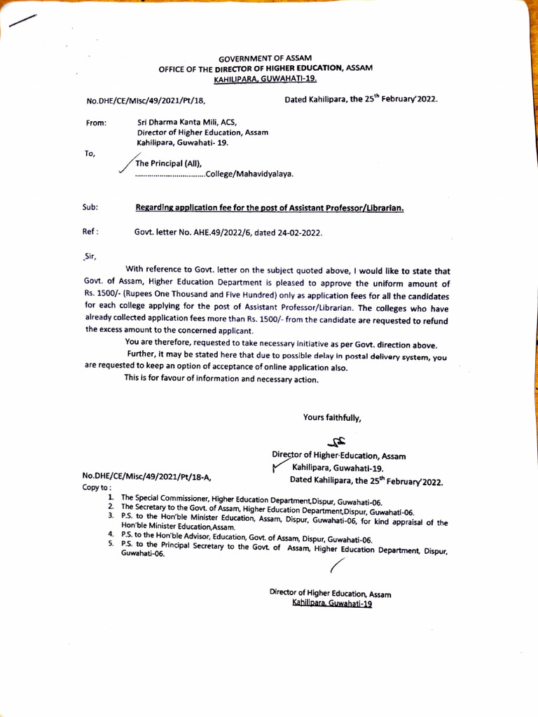 Assistant Professor Application Guidelines | PDF | Academic Degree ...