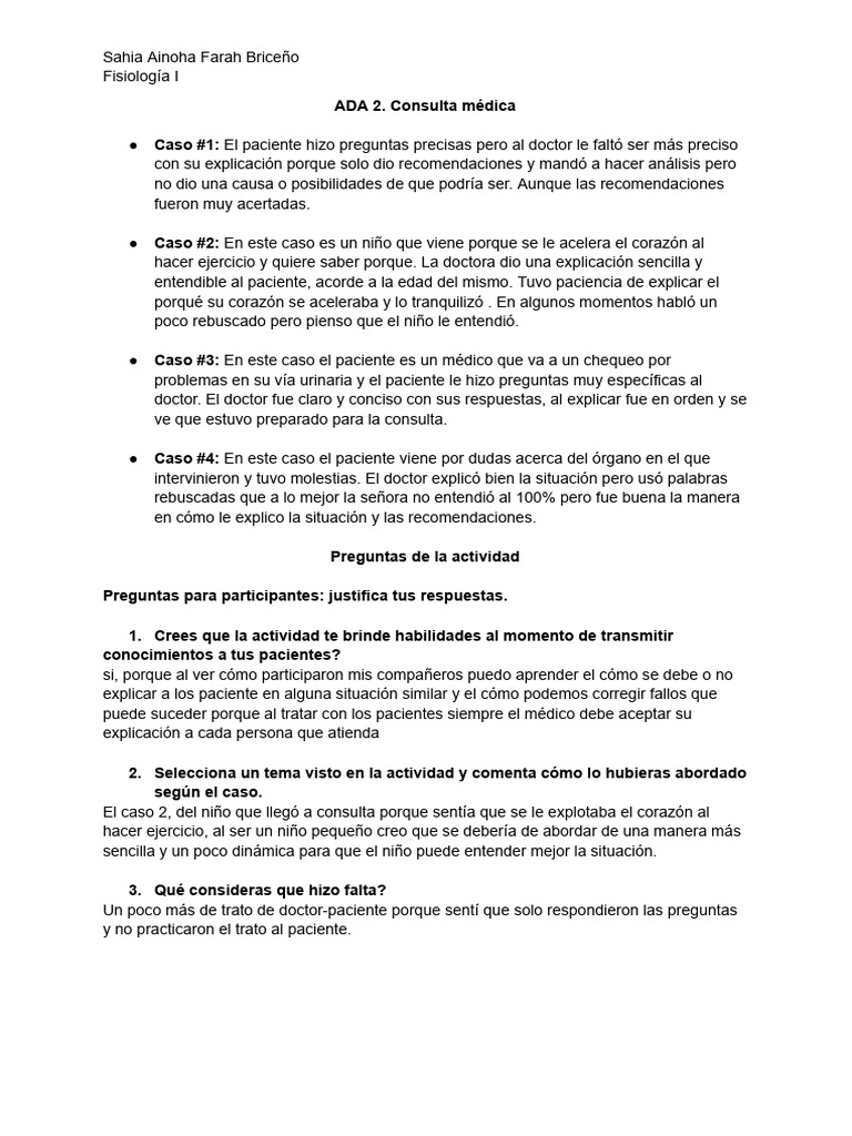 ADA2_Fisiología_ | PDF