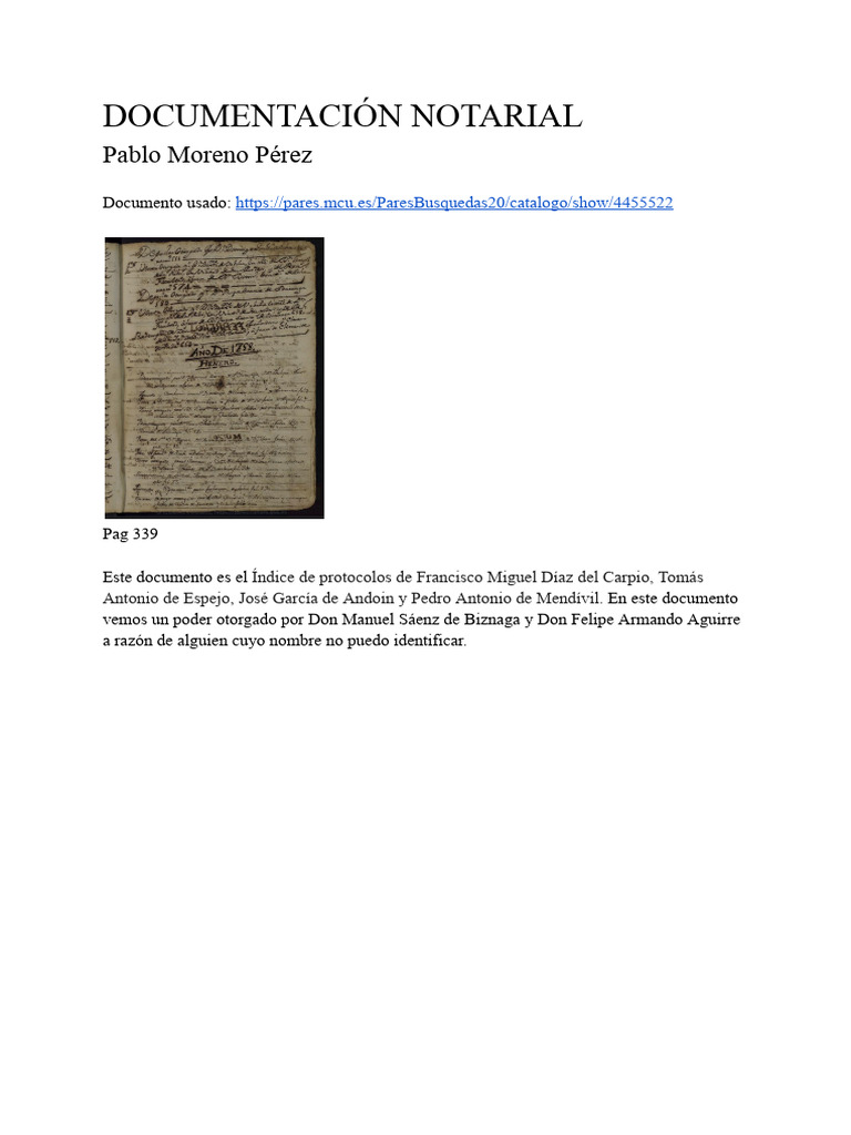 Índice Protocolos Notariales Históricos | PDF