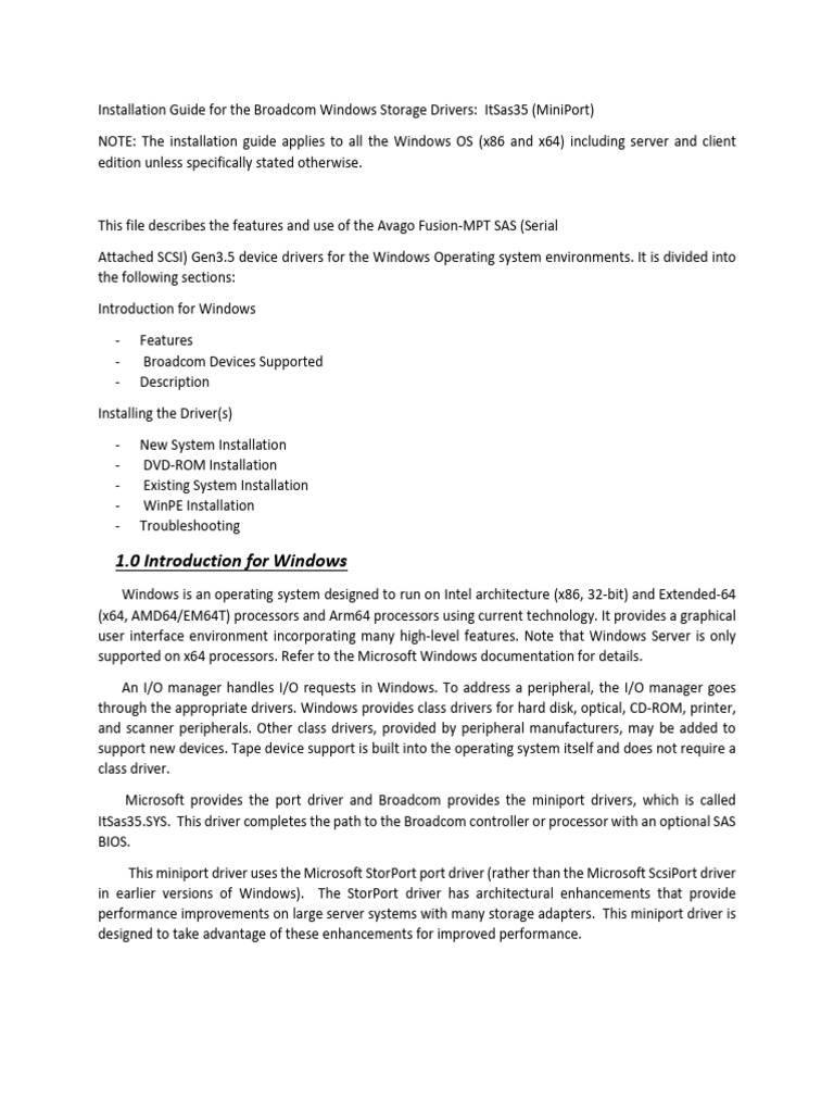 Windows Storage Driver Setup Guide | PDF | Device Driver | Microsoft ...