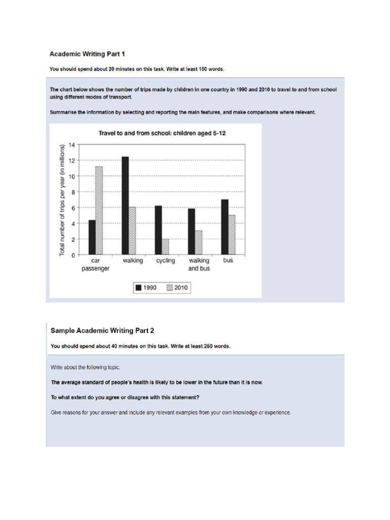 Writing Test Example 1 | PDF