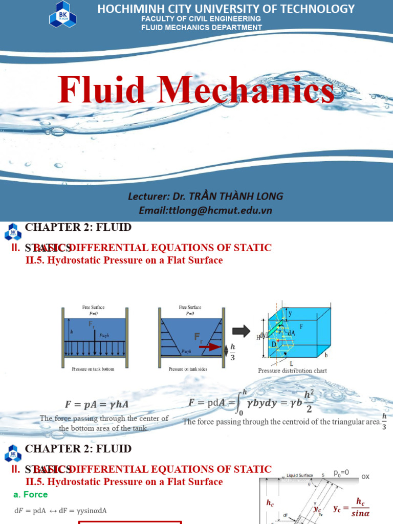 Hydrostatic Pressure in Fluid Statics | PDF | Buoyancy | Pressure