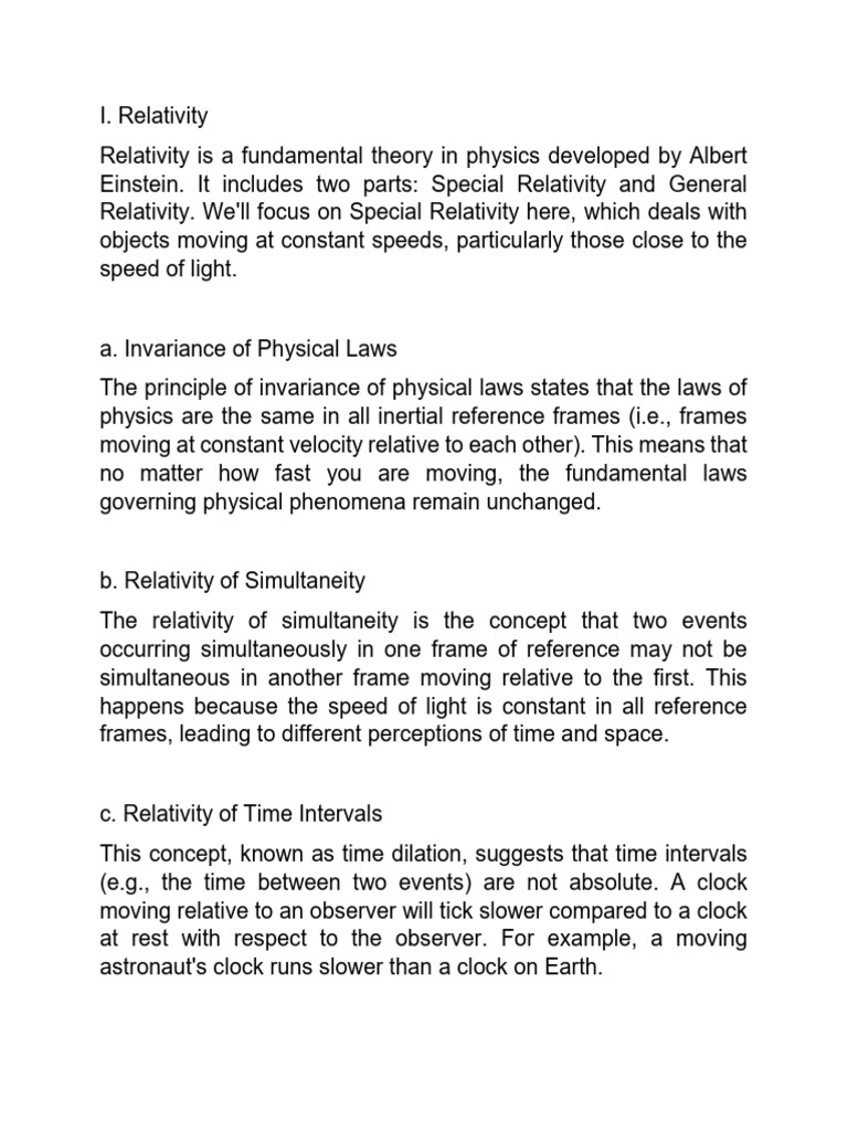 Note Review | PDF | Special Relativity | Classical Mechanics