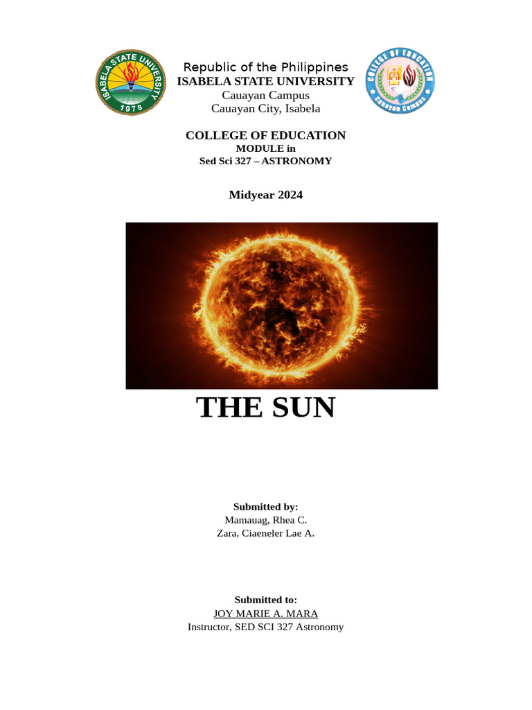 The Sun | PDF | Sun | Solar System