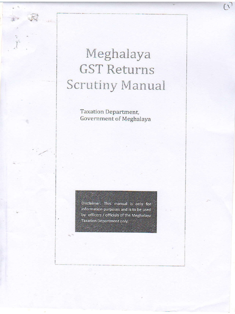MG ST Returns Scrutiny Manual | PDF | Governance | Public Finance