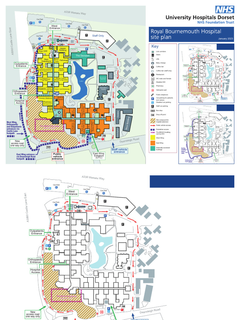 Bournemouth Hospital Floor Plan 2023 | PDF | Hospital | Clinical Medicine
