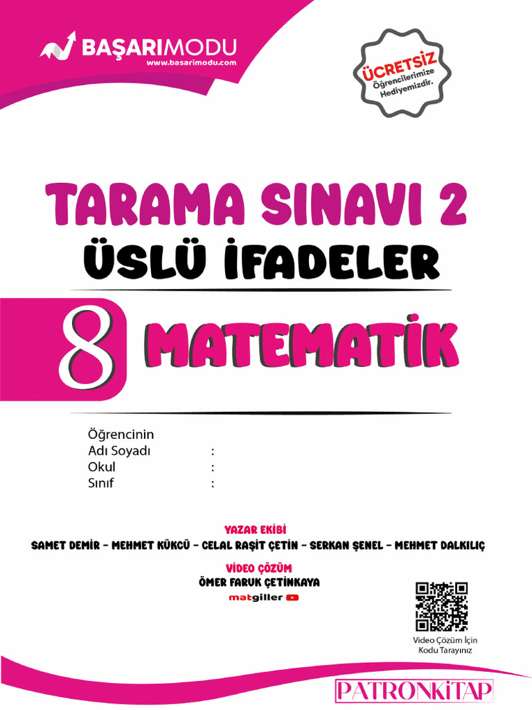 Basari Modu 8. Sinif Tarama 2 Uslu Ifadeler | PDF