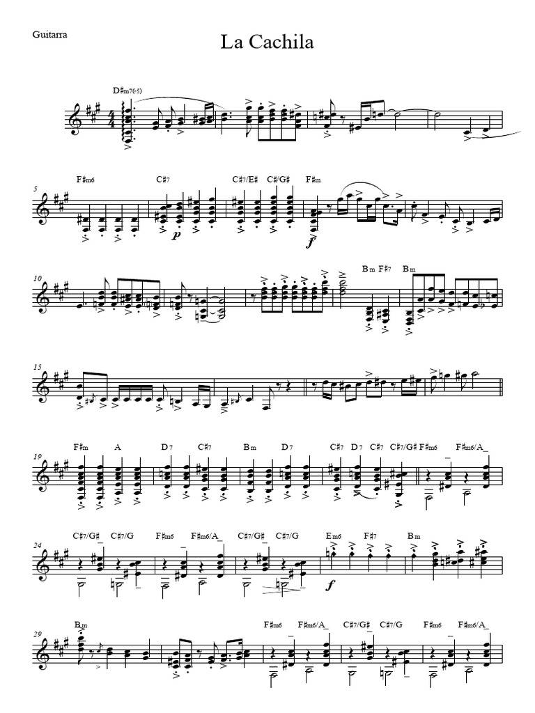 La Cachila - DÚO - Guitarra | PDF | Échecs