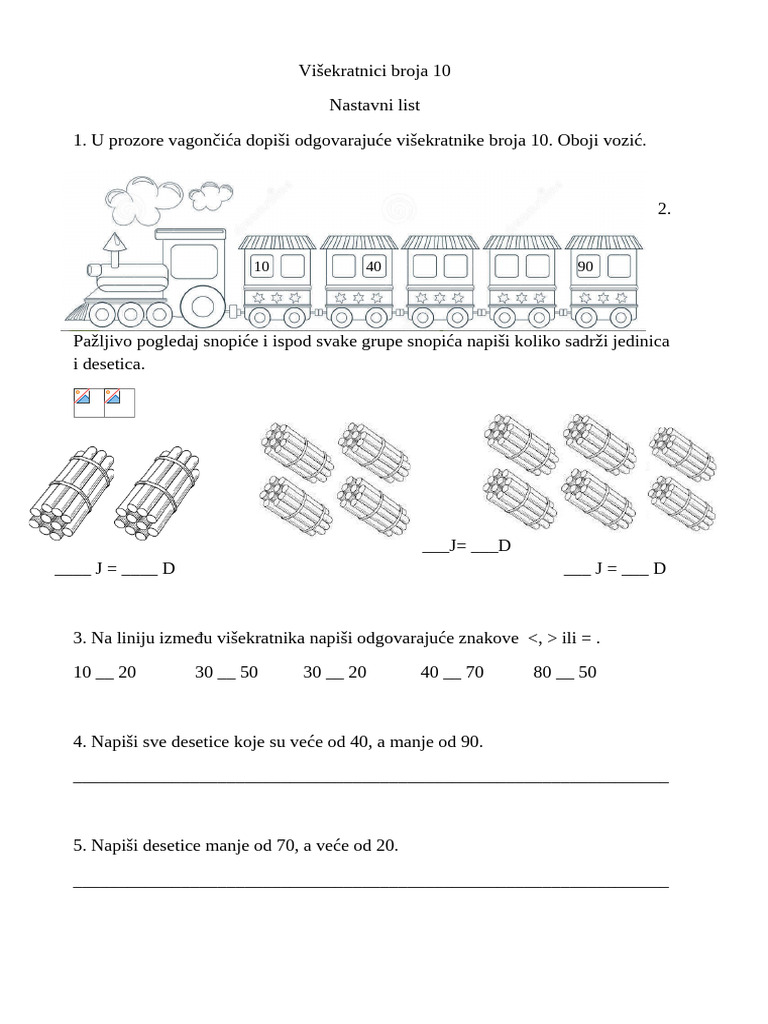 Višekratnici Broja 10 (2) Matematika | PDF