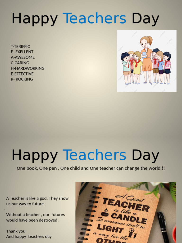 Happy Teachers Day | PDF
