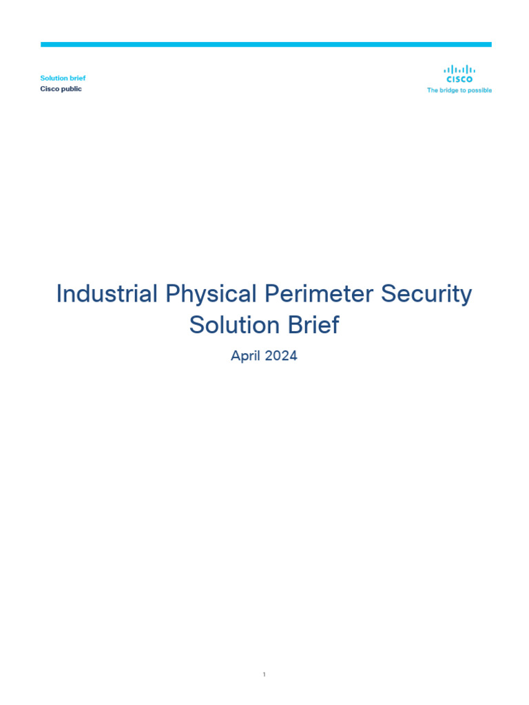 Cisco Physical-Perimeter-Security-Solution-Brief - 01 | PDF | Camera Lens | Computer Network
