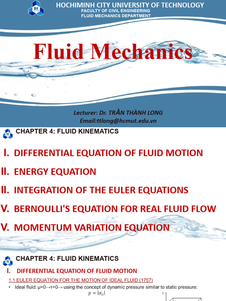 Fluid Mechanics Day 7 Chapter4 Long Mar 2024 | PDF