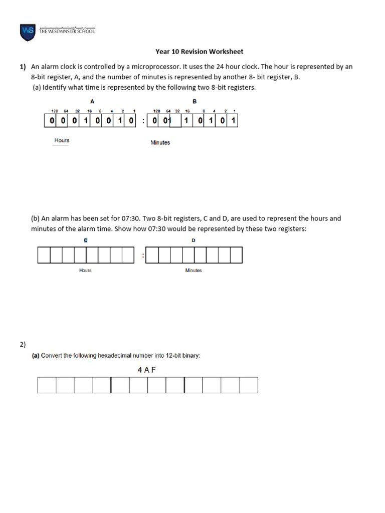 Computer Science Revision Worksheet | PDF | Character Encoding | Internet