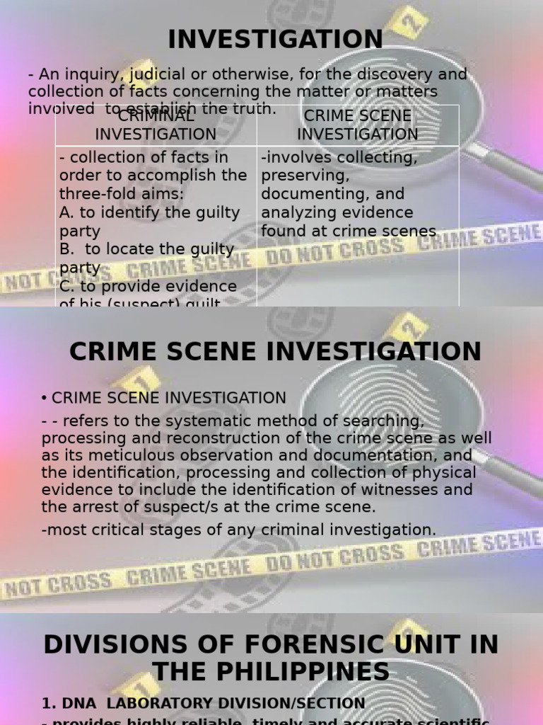 Crime Scene Investigation | PDF | Crime Scene | Forensic Science