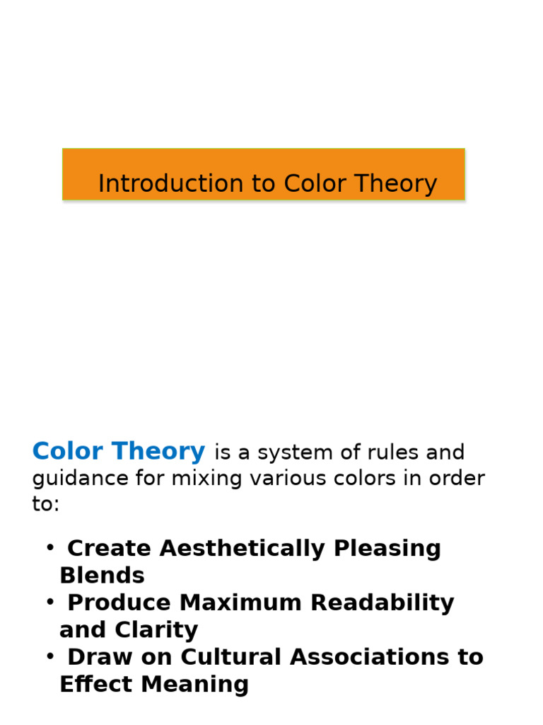 Color Theory | PDF | Color | Light