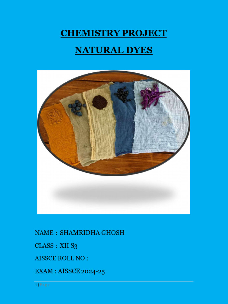Chem project (2) (1) | PDF | Dye | Dyeing