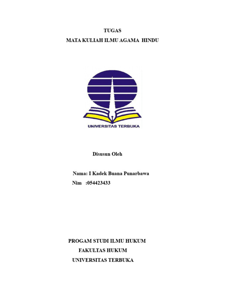 Tugas 2 - I Kadek Buana Punarbawa - Agama Hindu | PDF