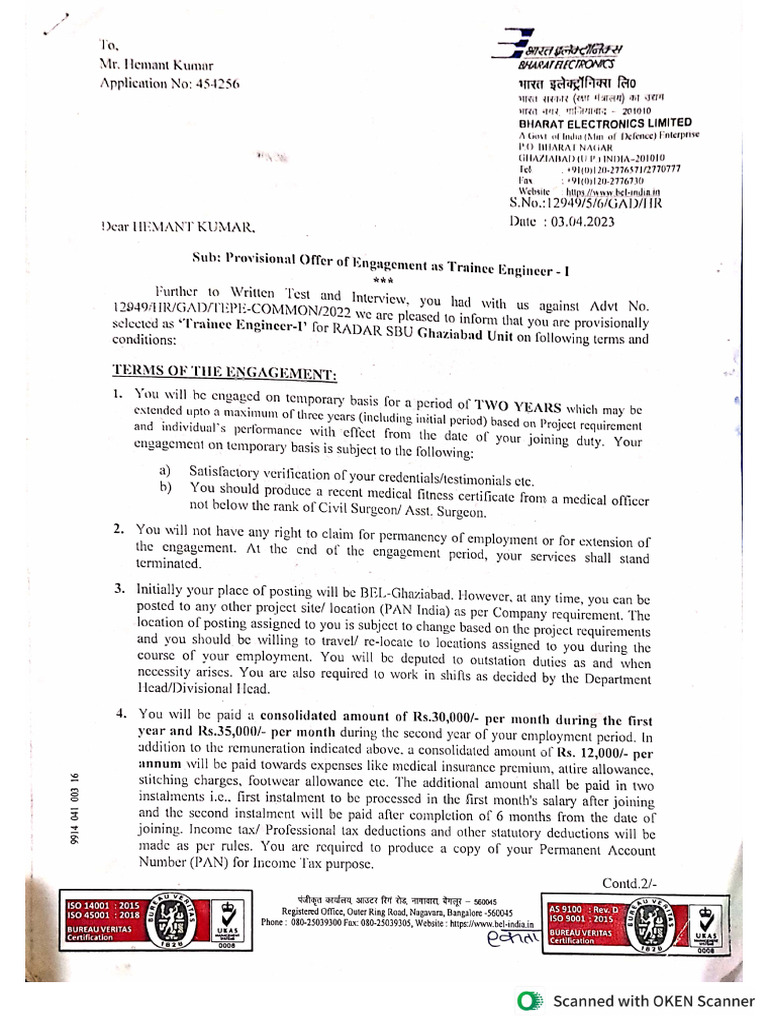 Hemant Joining Later | PDF