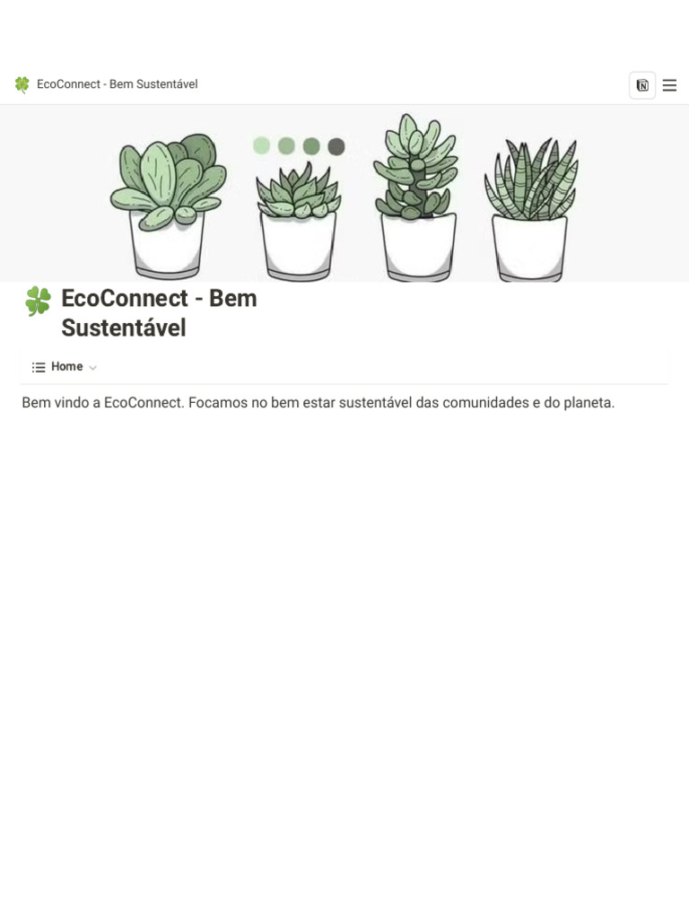 EcoConnect - Bem Sustentável - Home | PDF