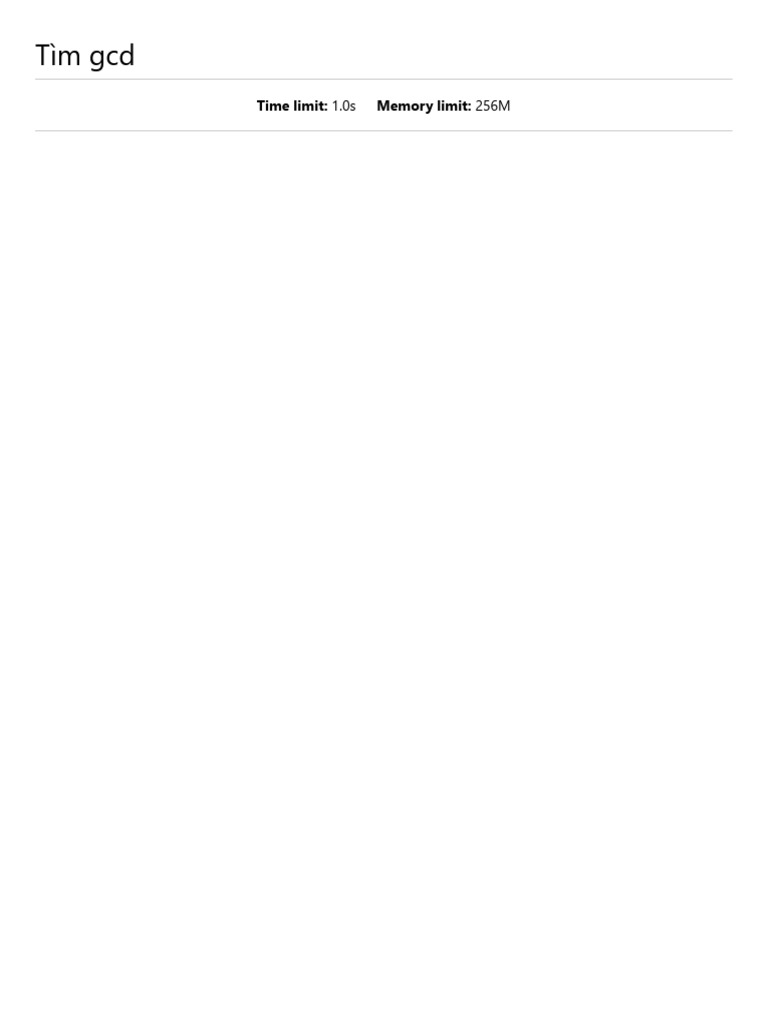 Tìm GCD - VNOJ - VNOI Online Judge | PDF