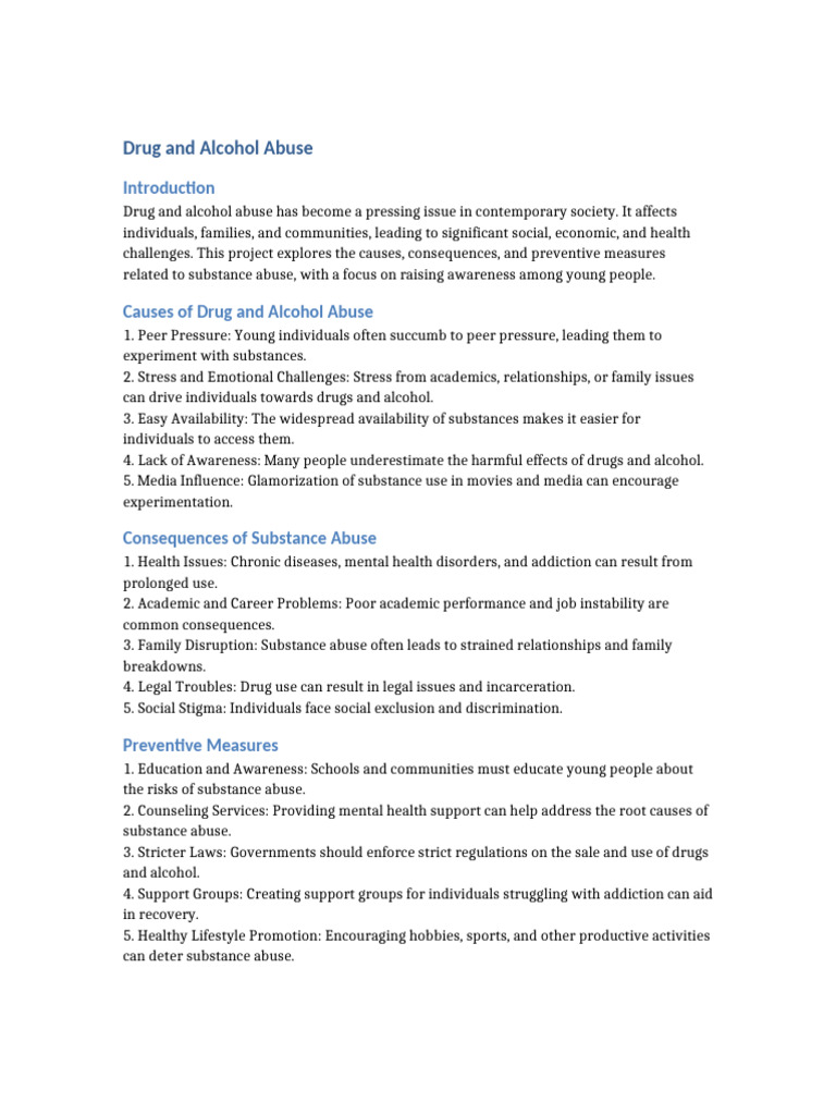 Understanding Drug and Alcohol Abuse | PDF | Substance Abuse | Alcoholism