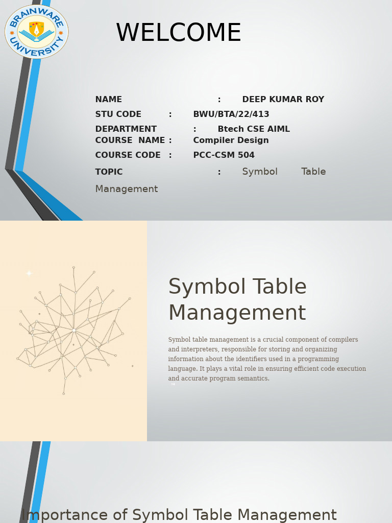 Symbol Table Management | PDF | Scope (Computer Science) | Compiler