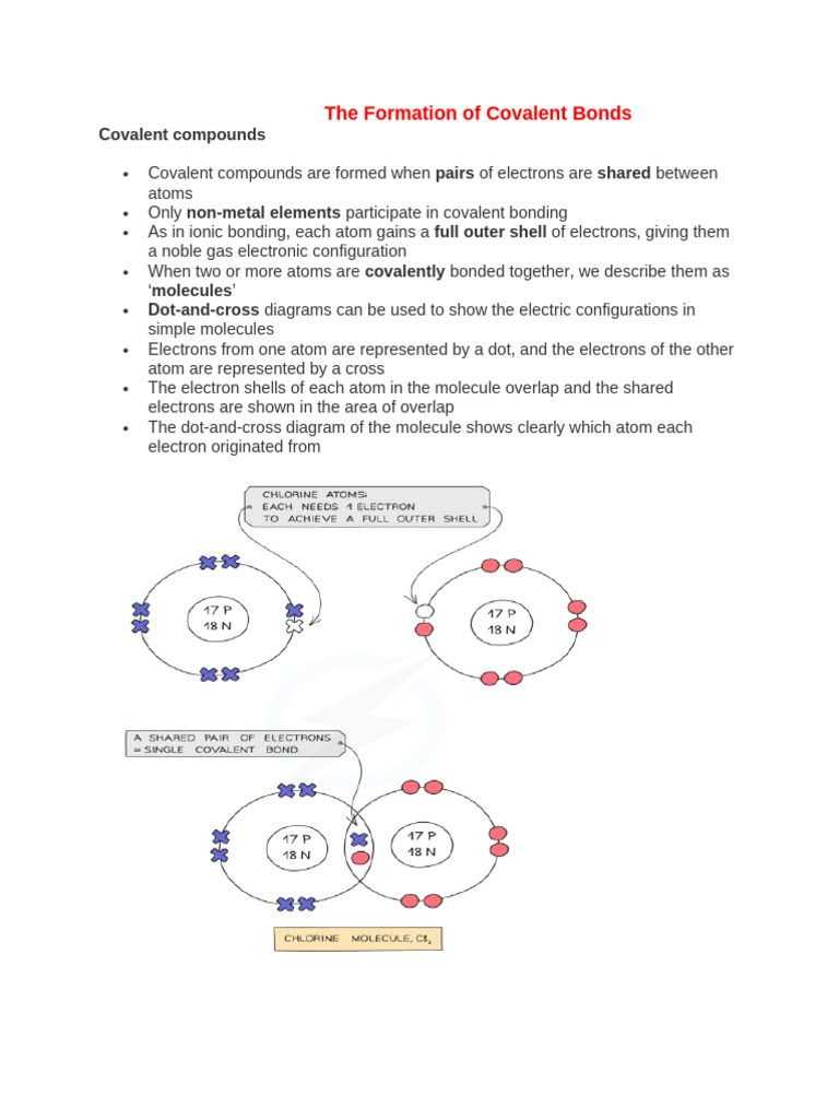 Covalent Bonding and Metallic Bonding Notes | PDF | Chemical Bond ...