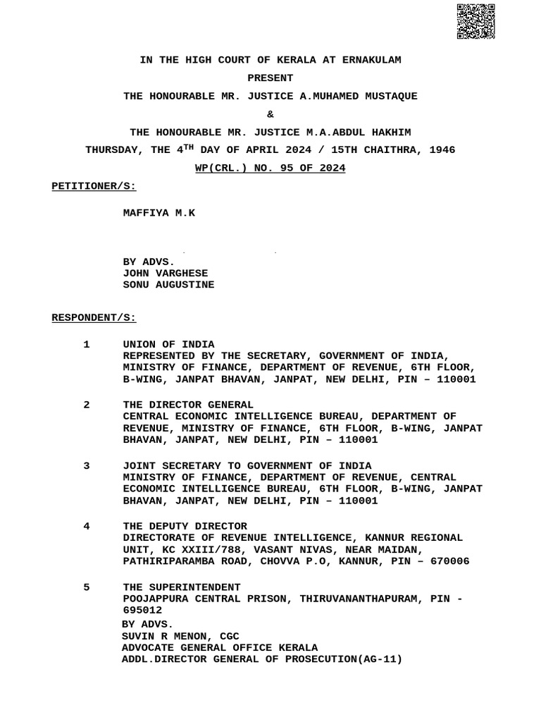 Maffiya MK V Union of India Ors 1 | PDF | Public Law | Common Law