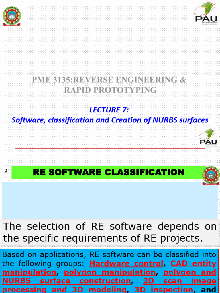 PME 3135 RE LECTURE 7 Software and Classification | PDF | Computer Aided Design | Computing