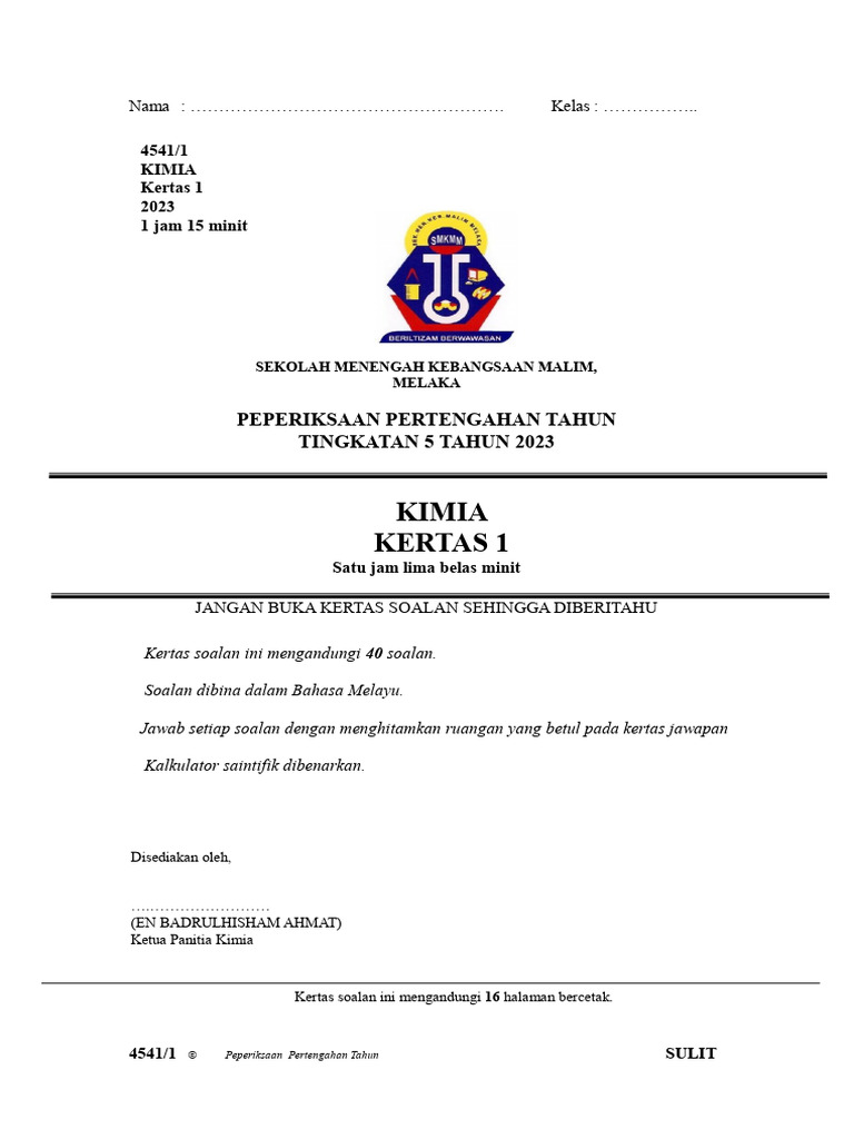 Kertas 1 PPT t5 | PDF