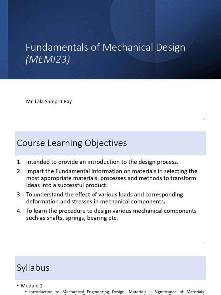 Fundamentals of Mechanical Design | PDF | Deformation (Engineering ...