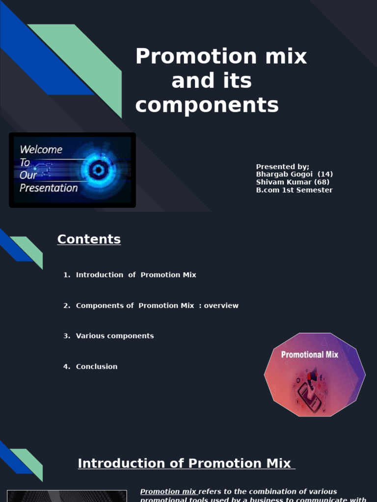 Understanding Promotion Mix Components | PDF