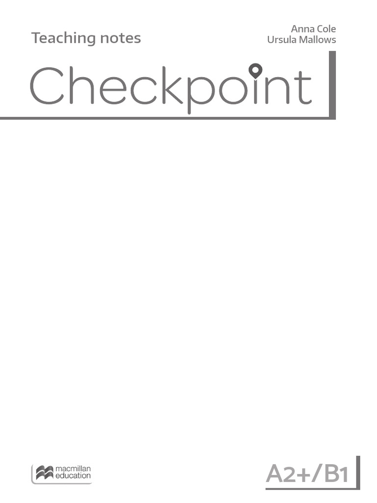 Checkpoint A2 B1 Teaching Notes | PDF | Stress (Linguistics) | Vocabulary