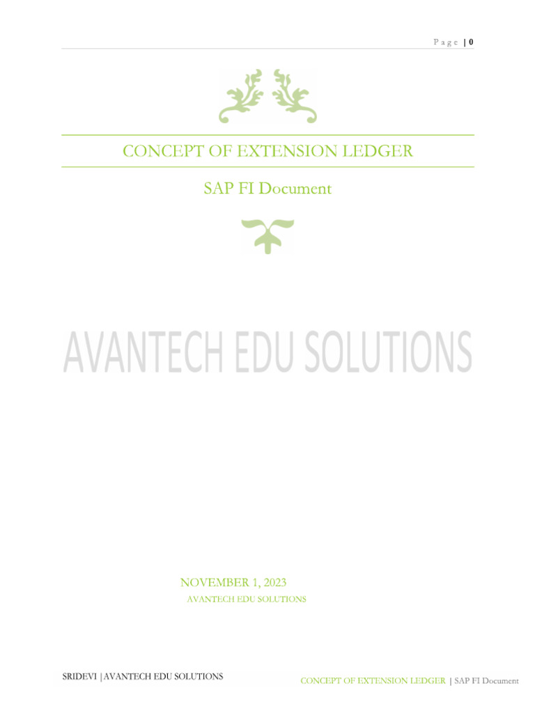 Extention Ledger | PDF