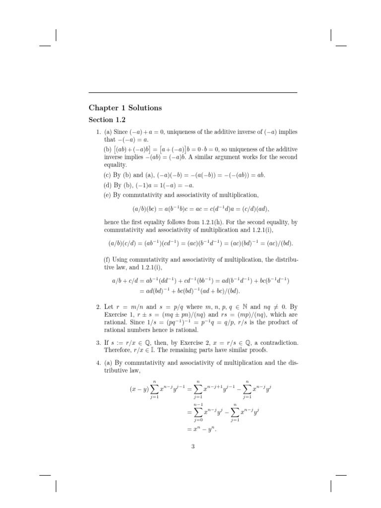 Answers To Problems For A Course in Real Analysis by Hugo Junghenn ...