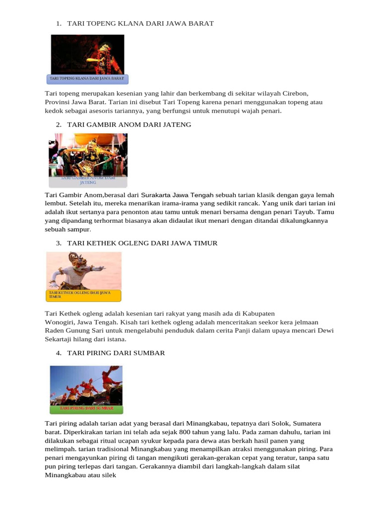 Tarian Tradisional | PDF